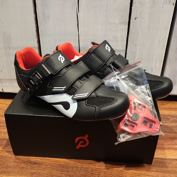 Peloton | Shoes | Nwt Peloton Black And Red Cycling Shoes With Cleats ...